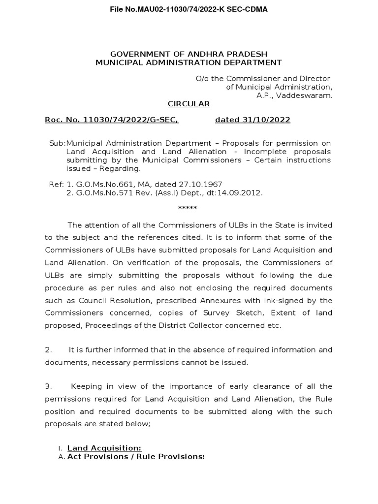 Guidelines for Land Acquisition Proposals | PDF | Eminent Domain | Justice