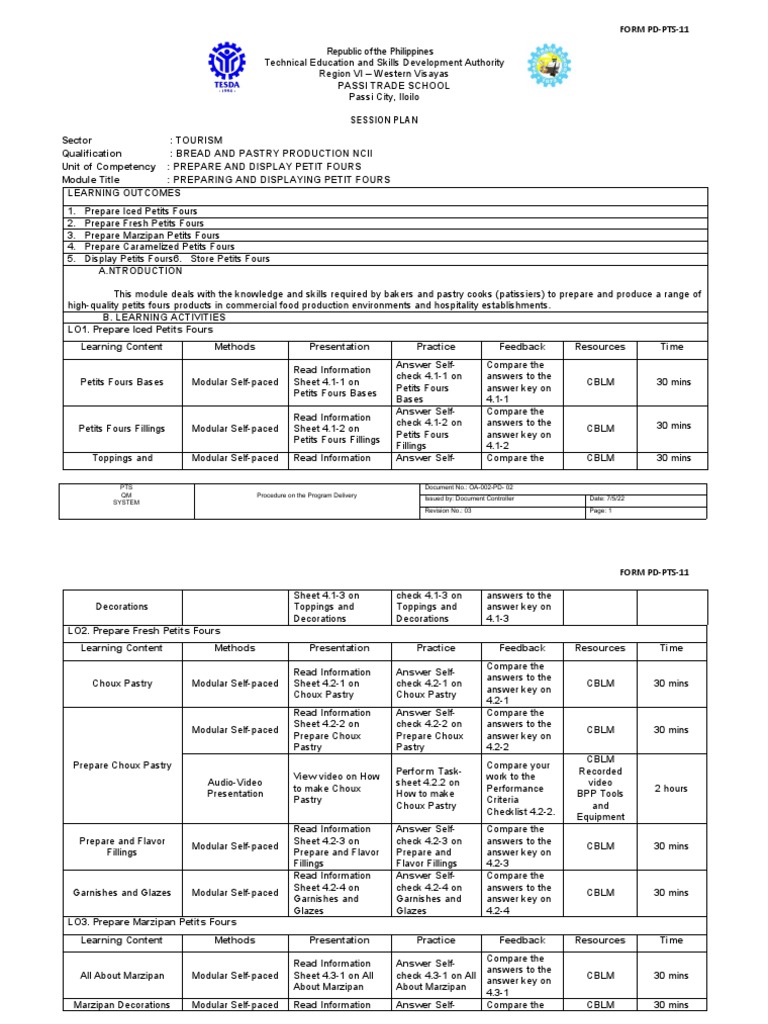 BPP - Session Plan UC4 | PDF | Behavior Modification | Learning