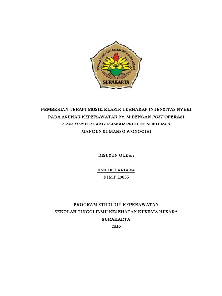 Terapi Musik Klasik untuk Nyeri Pasca Operasi | PDF