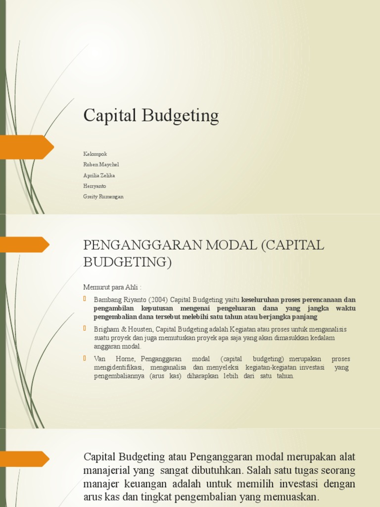 Overview Capital Budgeting | PDF