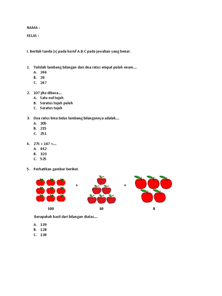 Contoh Soal MTK | PDF