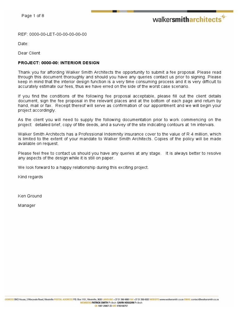 Interior Design Scope of Work Template | Download Free PDF | Architect ...