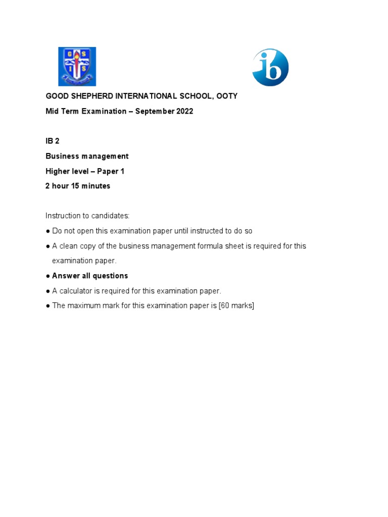Ib BM - Paper 1 | PDF | Depreciation | Economies