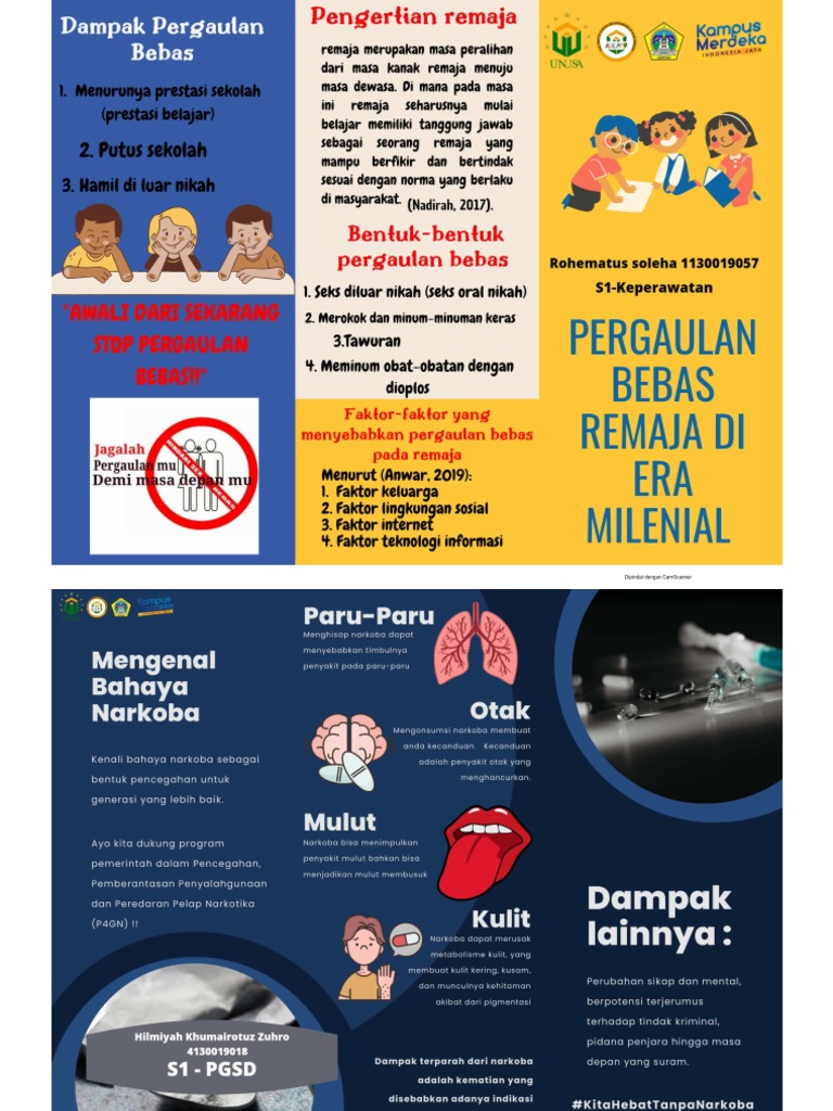 Leaflet Bahaya Narkoba Dan Pergaulan Bebas | PDF