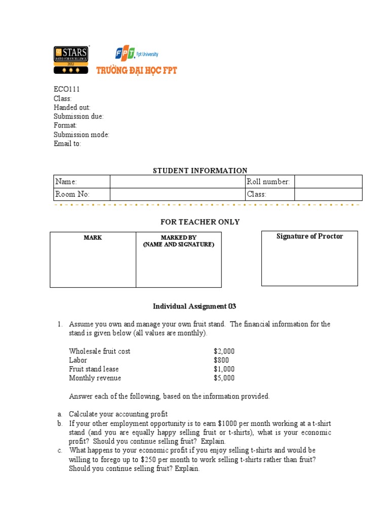 ECO111 Individual Assignment Overview | PDF