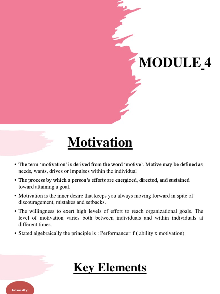 Module 4 - MCOB | PDF | Motivational | Motivation
