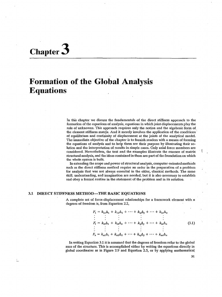 2.formation of Global Analysis | PDF | Equations | Structural Analysis
