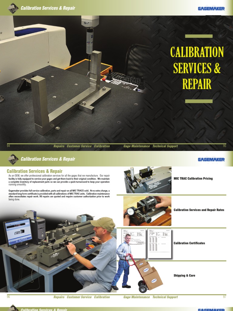 View Our Calibration And Repair Services Section Of Gagemaker