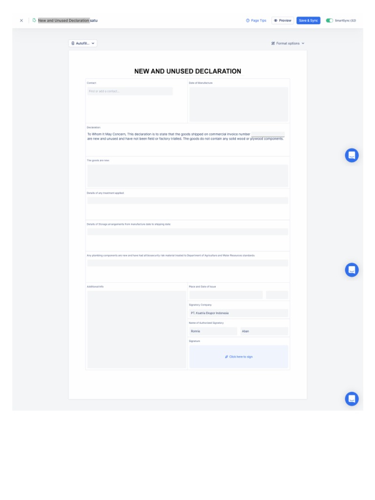 Incodocs - New and Unused Declaration | PDF