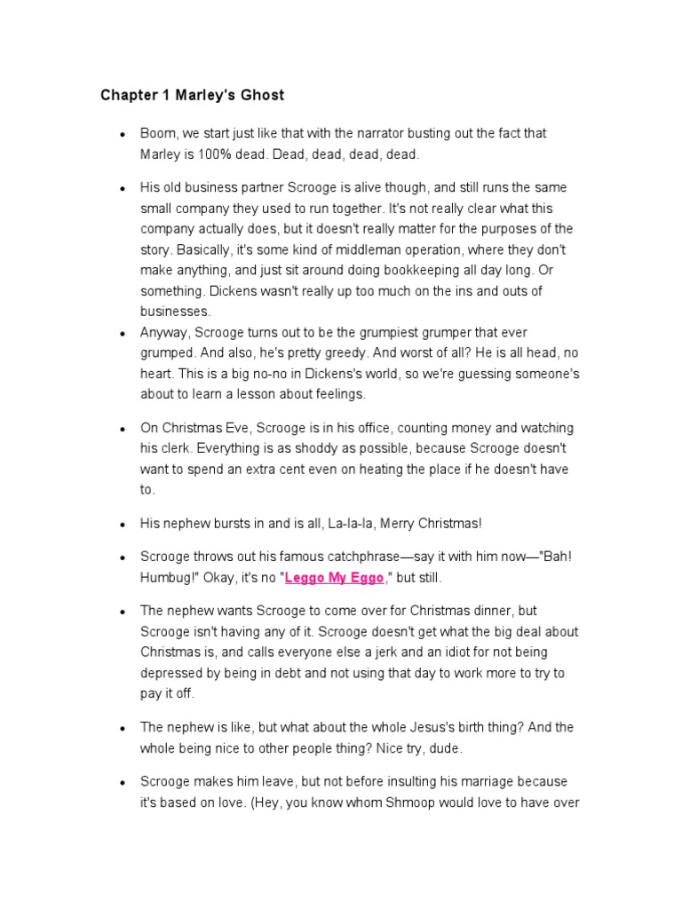A Christmas Carol Summary | PDF | Ebenezer Scrooge | Tiny Tim (A ...