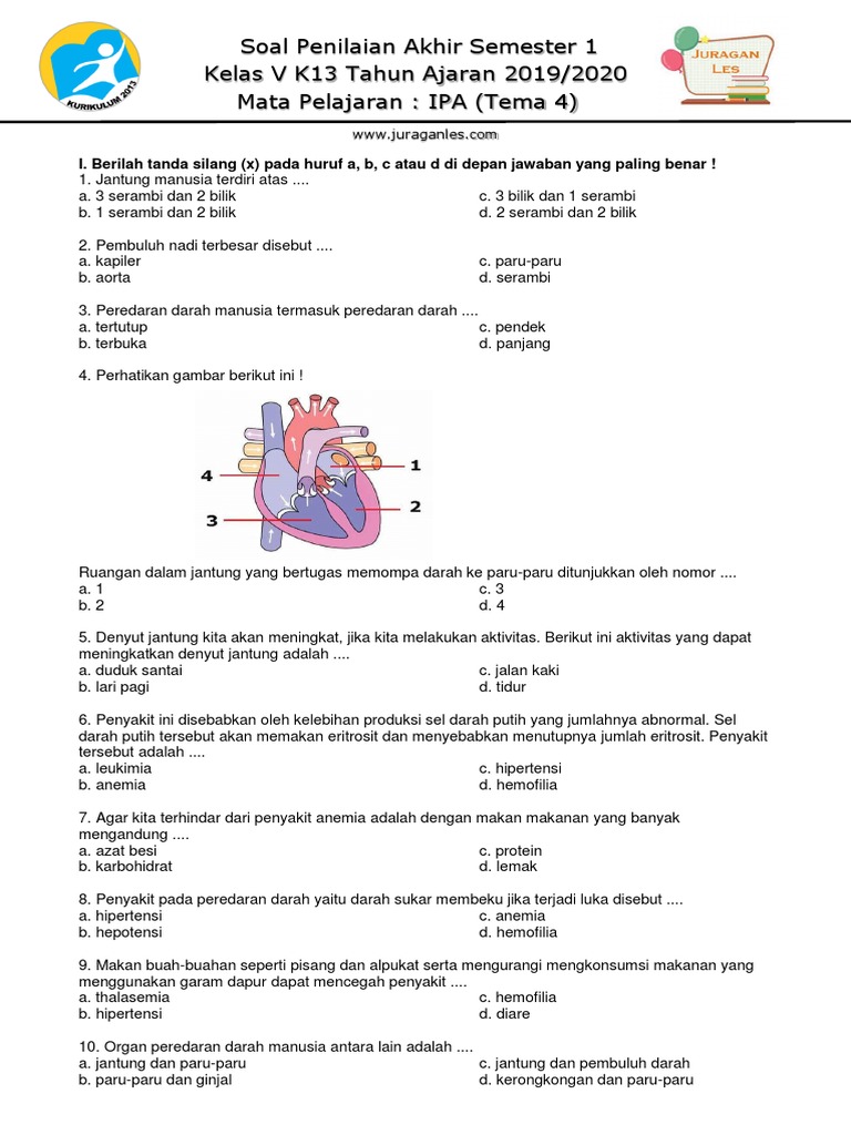Soal Tematik Kelas 5 Tema 4 Mapel IPA | PDF