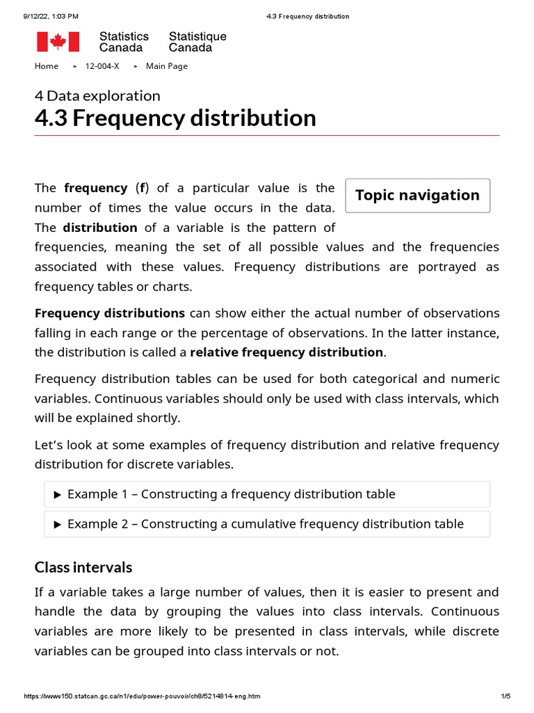 Frequency Distribution Guide | PDF | Probability Distribution | Interval (Music)