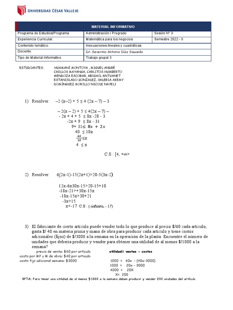 Ev. Trabajo Grupal S3 | PDF
