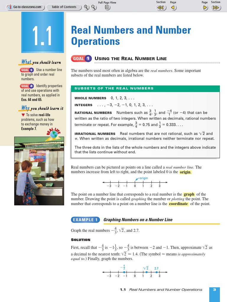 1.1 Real Numbers and Number Operations | Download Free PDF | Numbers ...