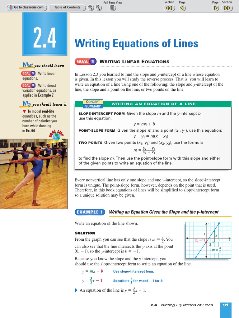 Writing Linear Equations Guide | PDF | Hail | Slope