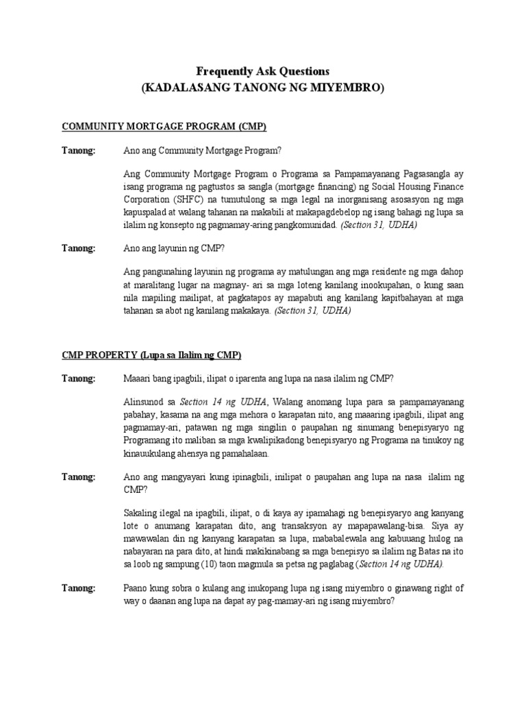 Frequently Ask Questions | PDF