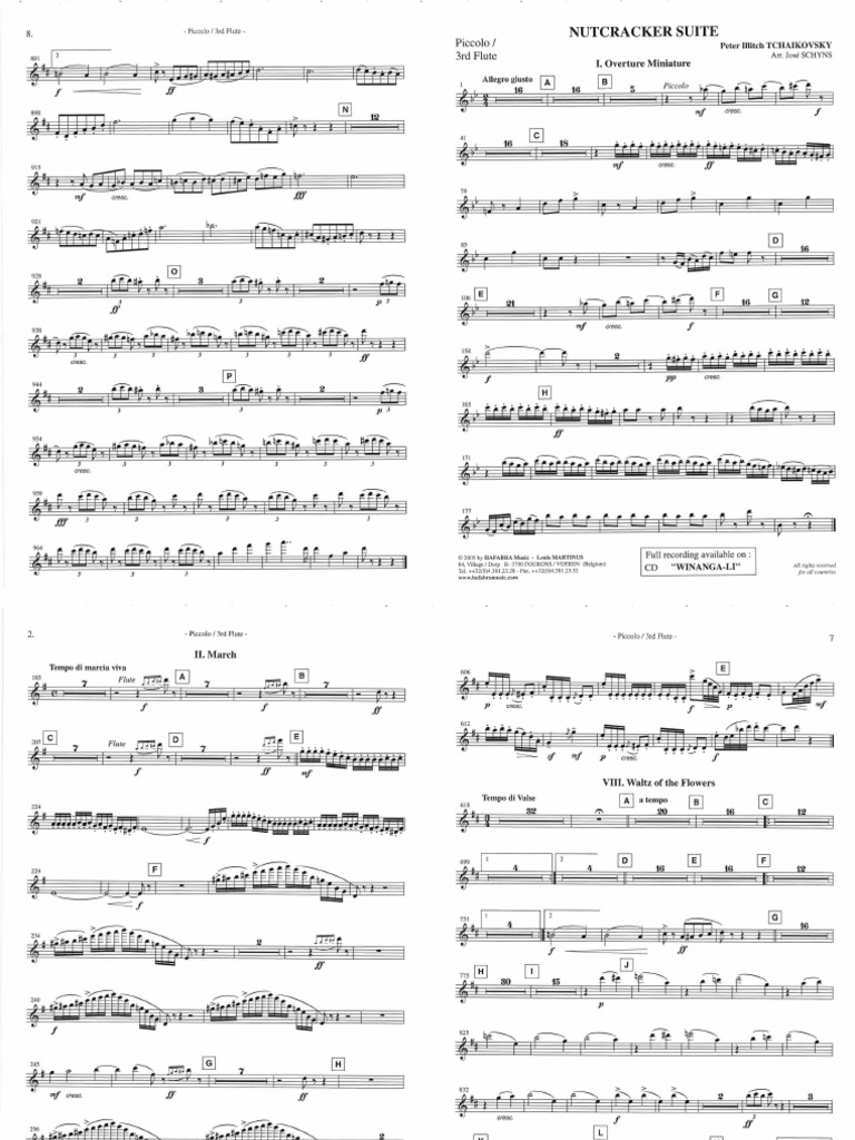 Piccolo and Flute | PDF | Tempo | The Nutcracker