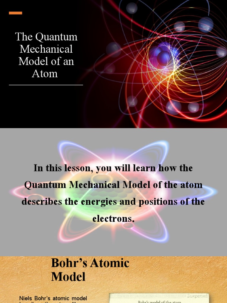 The Quantum Mechanical Model of An Atom | PDF | Atomic Orbital | Electron