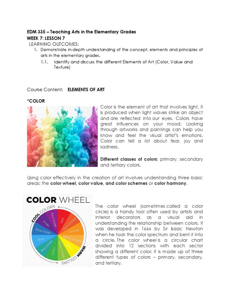 Understanding Color in Art Education | PDF | Color | Qualia