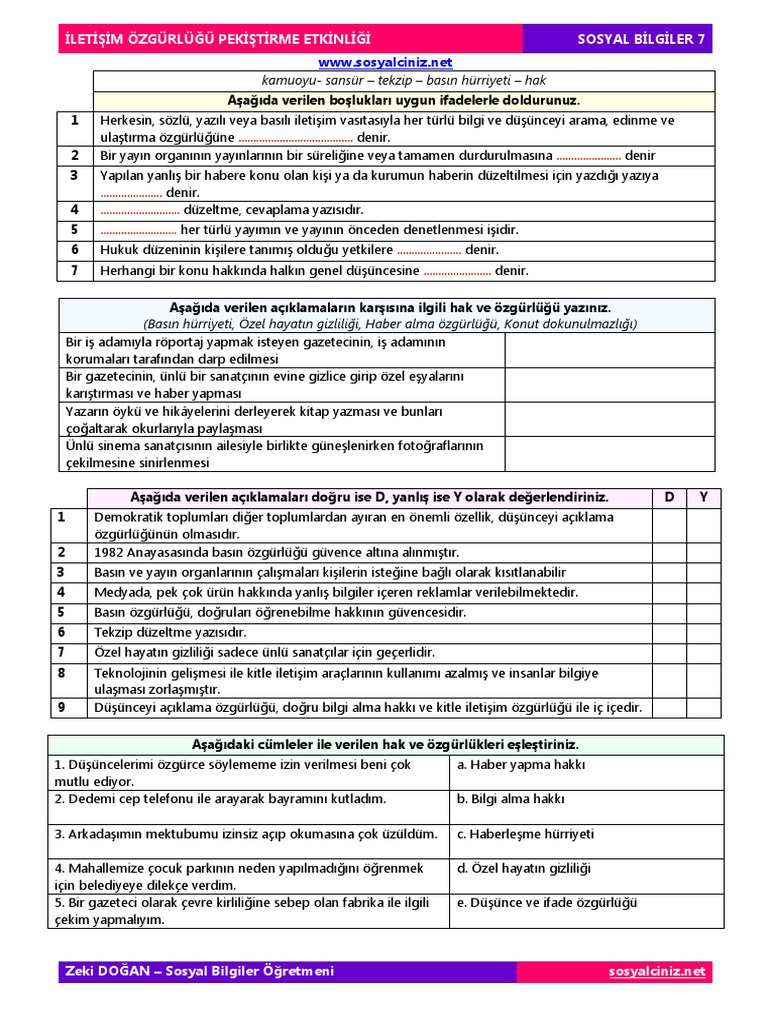 Iletisim Ozgurlugu Pekistirme Etkinligi | PDF