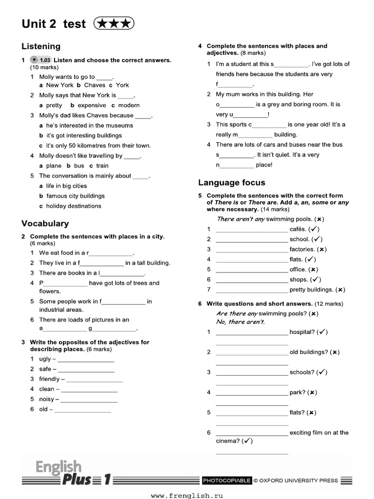 English Plus 1 U2 3star | PDF