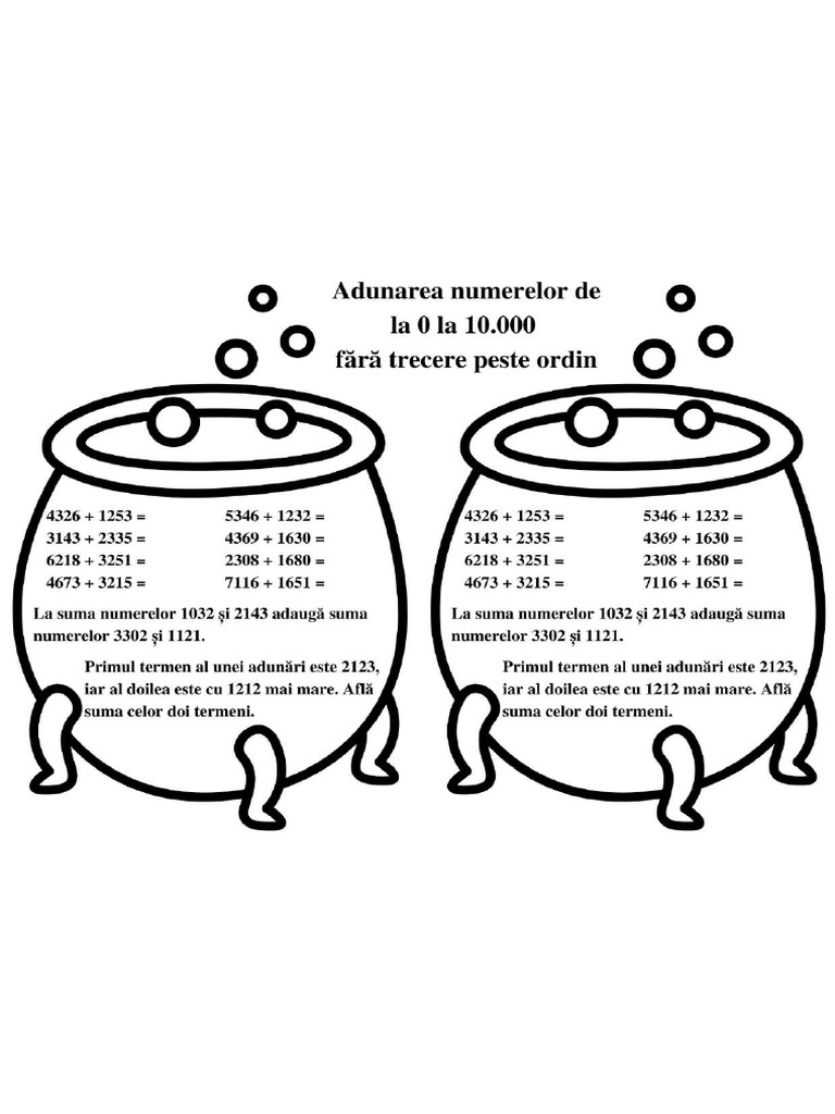 Adunarea Numerelor de La 0 La 10000 | PDF