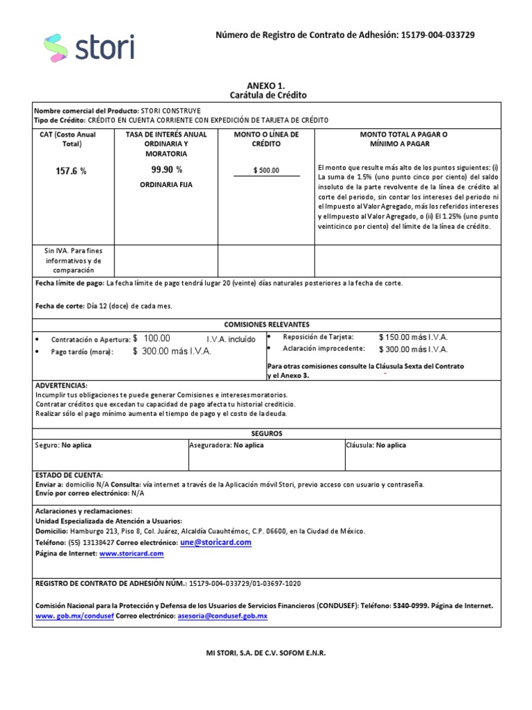 Anexo 1 | PDF | Tarjeta de crédito | Impuesto al valor agregado