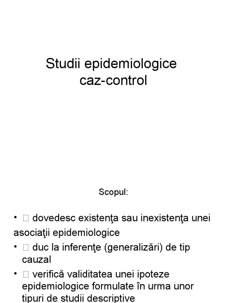 Studiul Caz Control | PDF