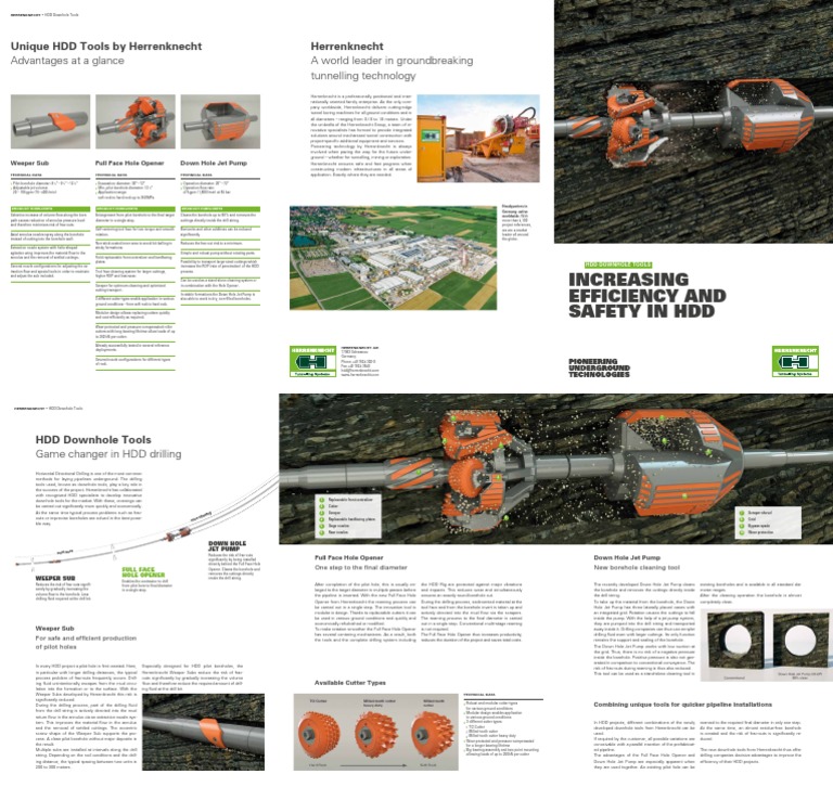 Innovative HDD Downhole Tools by Herrenknecht | PDF | Drilling | Pump