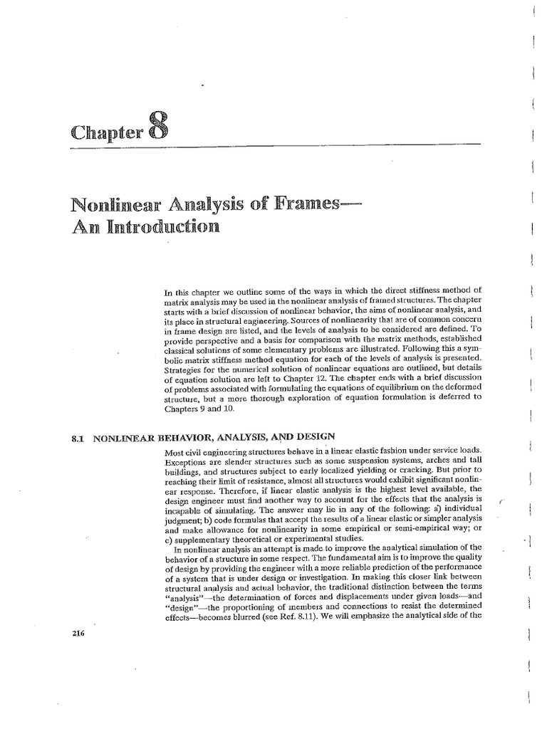 5.non Linear Analysis of Frames | PDF