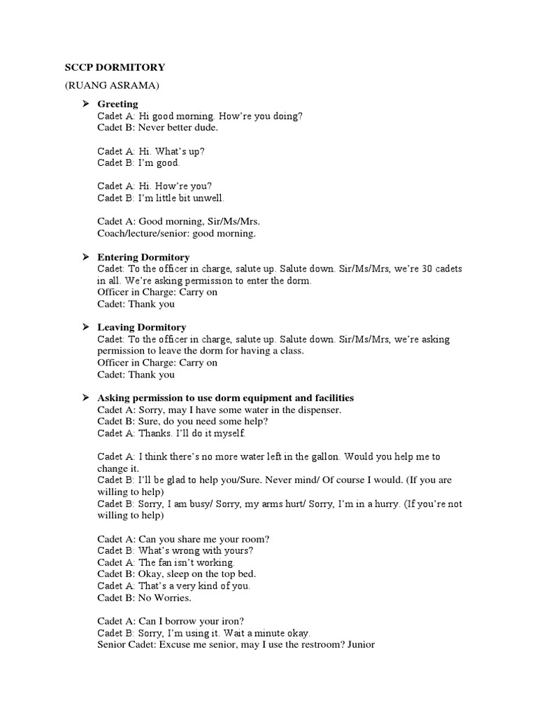 Dormitory Etiquette and Communication: A Guide to Appropriate ...