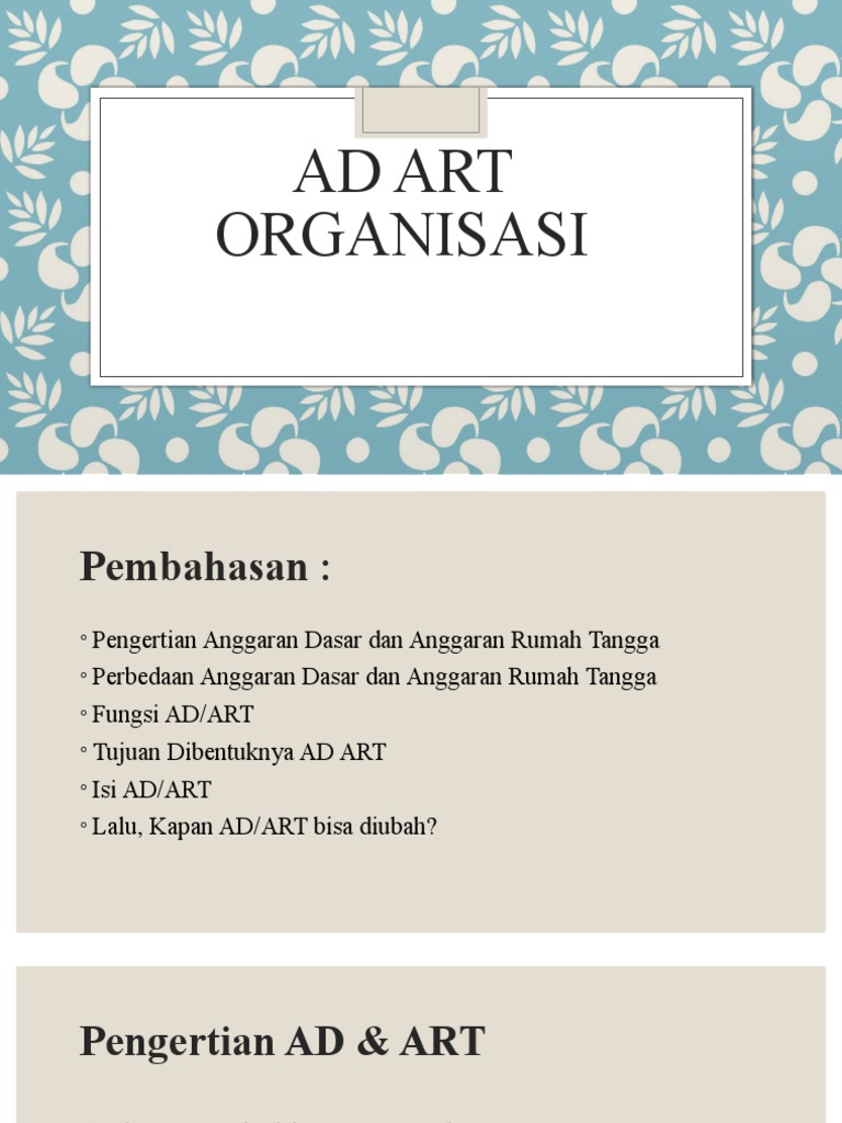 Ad Art Organisasi | PDF