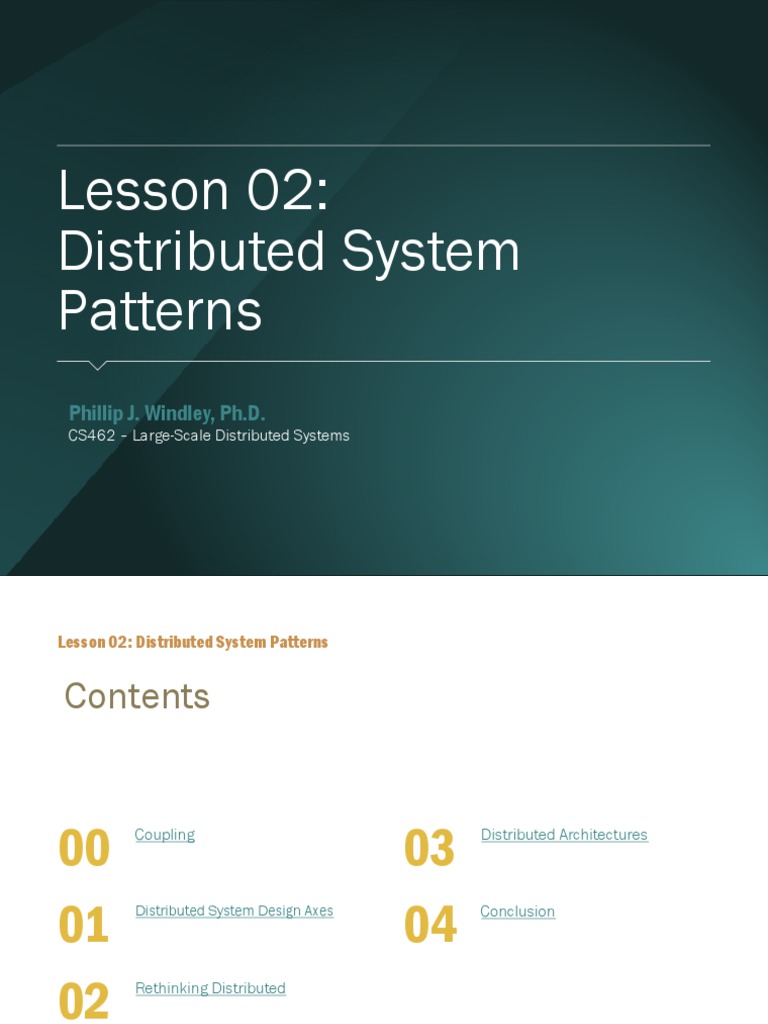 Distributed System Patterns | PDF | Distributed Computing | Client–Server Model