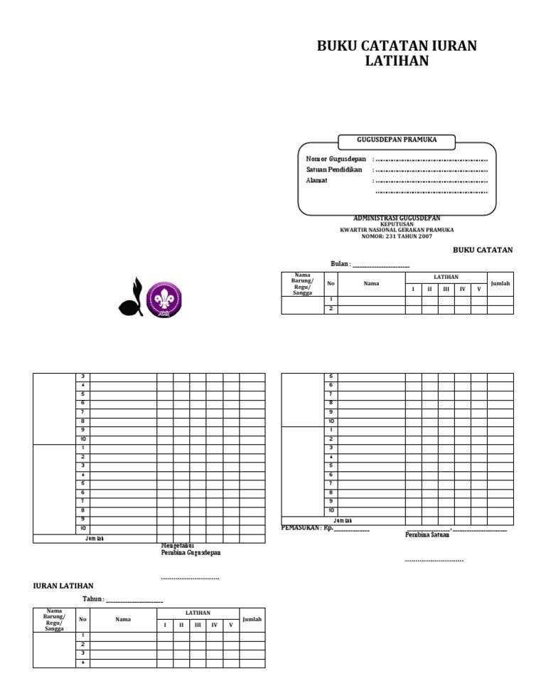 Buku Catatan Iuran | PDF