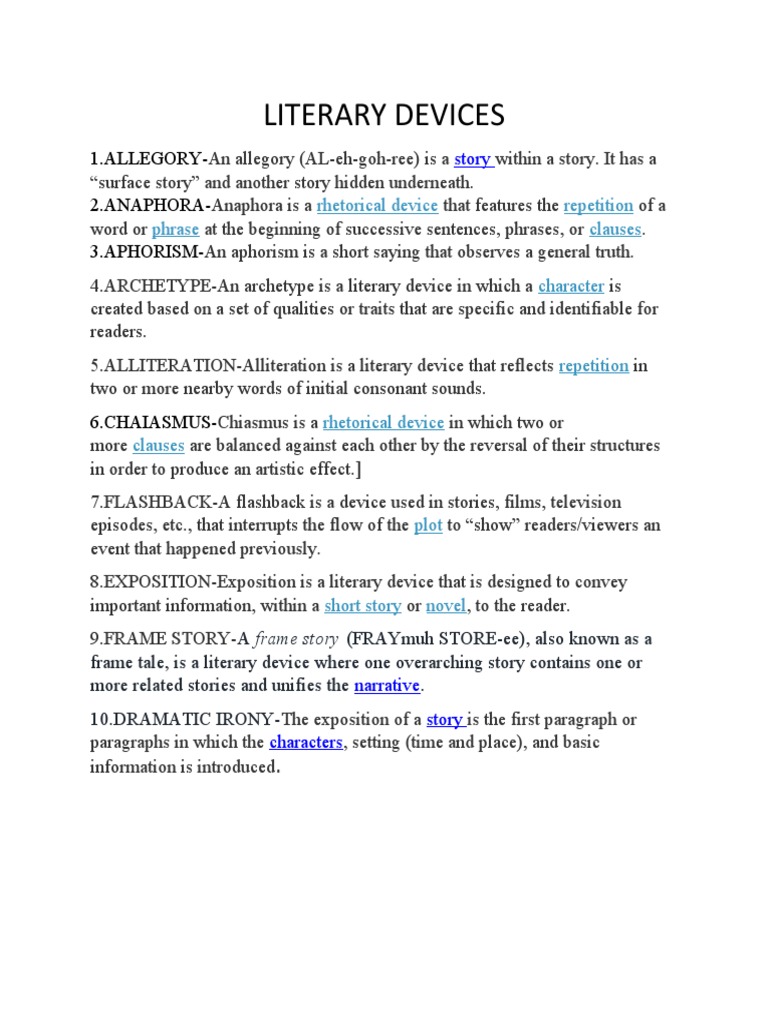 Literary Devices Pdf