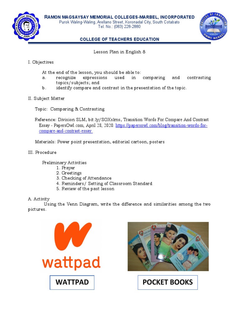 Lesson Plan 1 | PDF | Lesson Plan