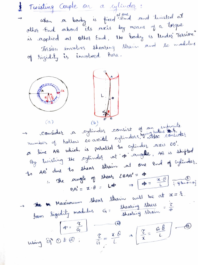 Twisting Couple & Torsion Pendulum | PDF
