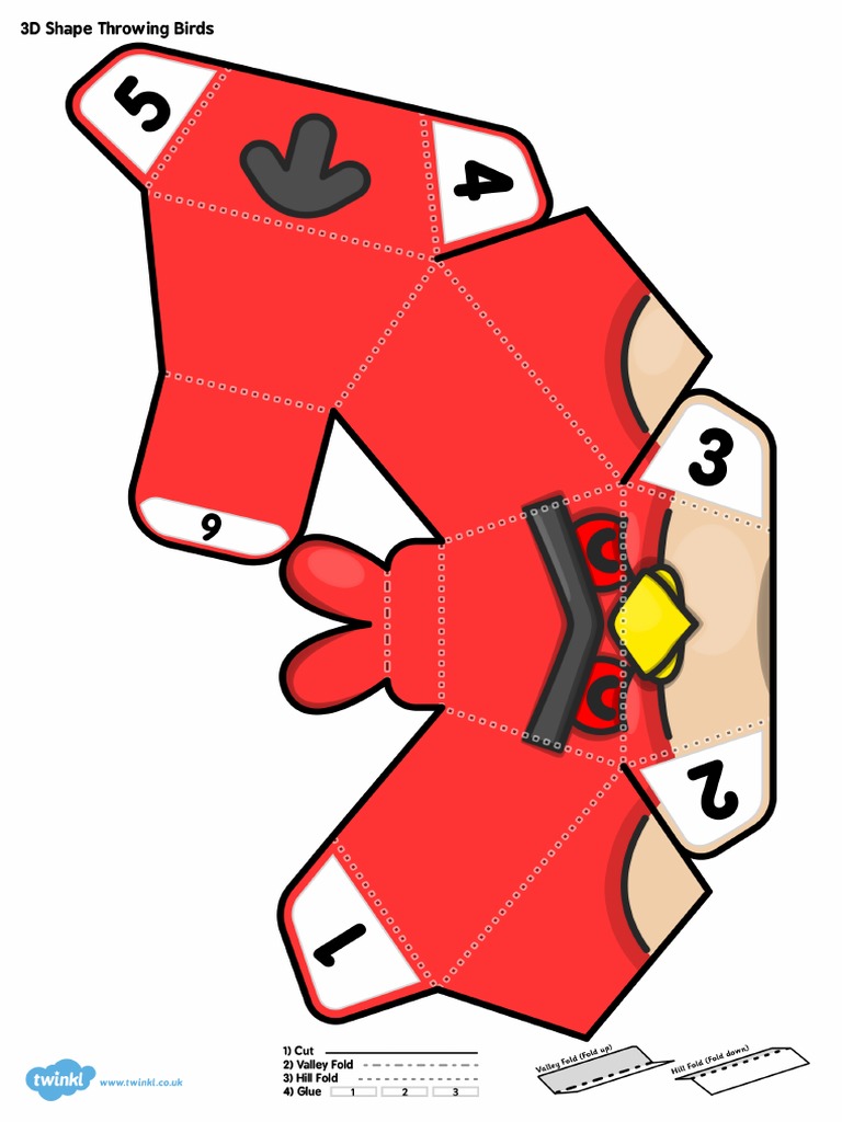 T T 26009 3D Shape Throwing Birds Printable Display | PDF