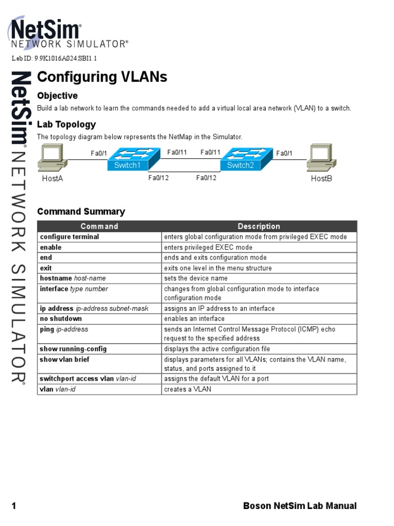 Configuring VLANs | PDF | Ip Address | Telecommunications