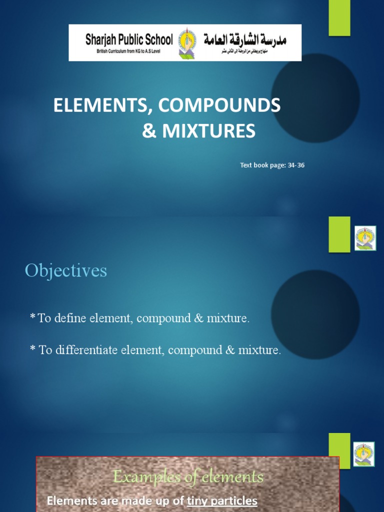 Elements, Compounds & Mixtures Overview | PDF