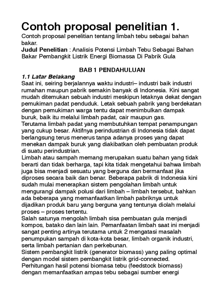 Proposal Penelitian - Contoh Proposal-1-20220731091154 | PDF