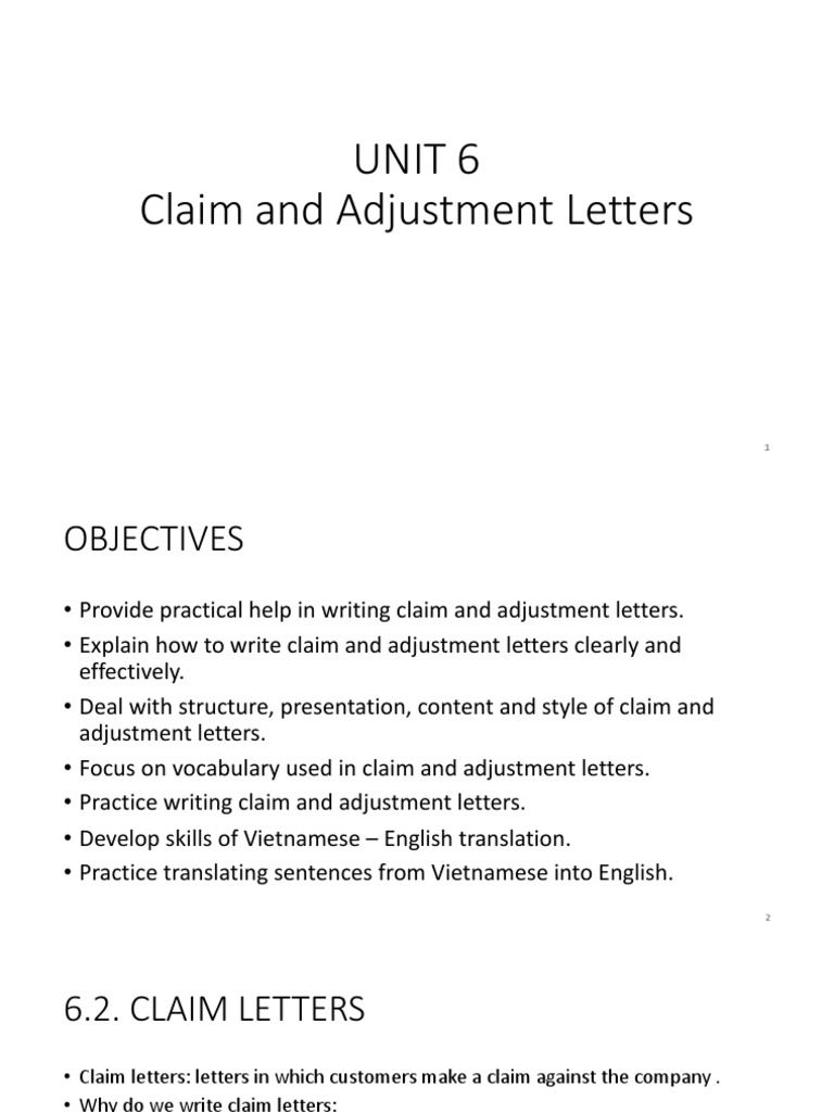 Claims and Adjustments For Sts | PDF | Finance & Money Management | Law