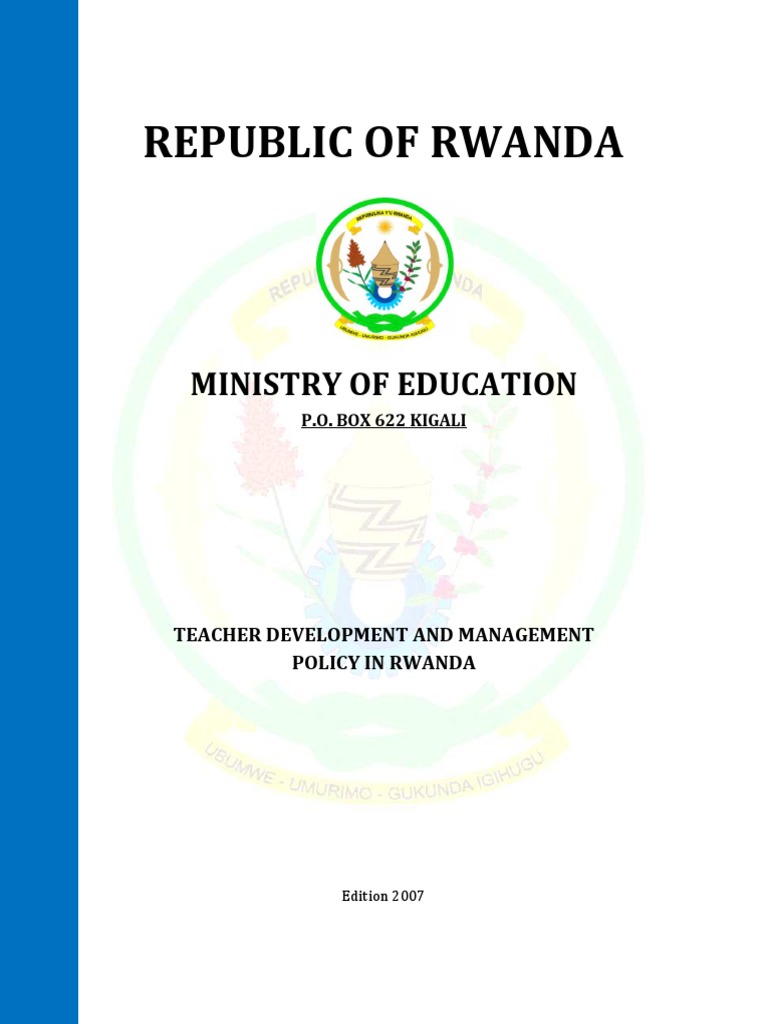 Rwanda Teacher Development Policy | PDF | Teachers | Curriculum