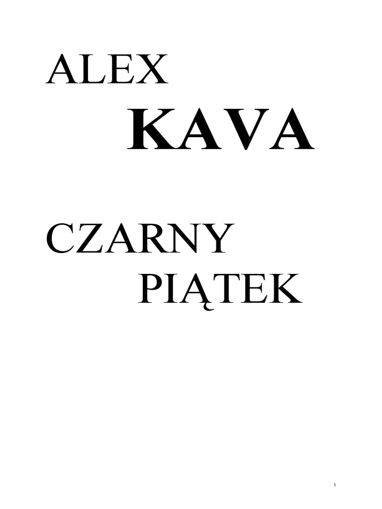 Alex Kava - 07 Czarny Piatek | PDF