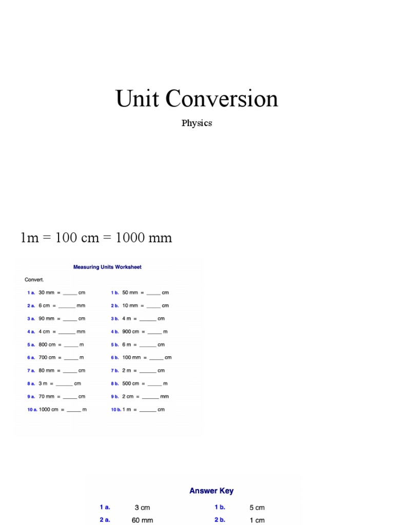 Unit Conversion | PDF