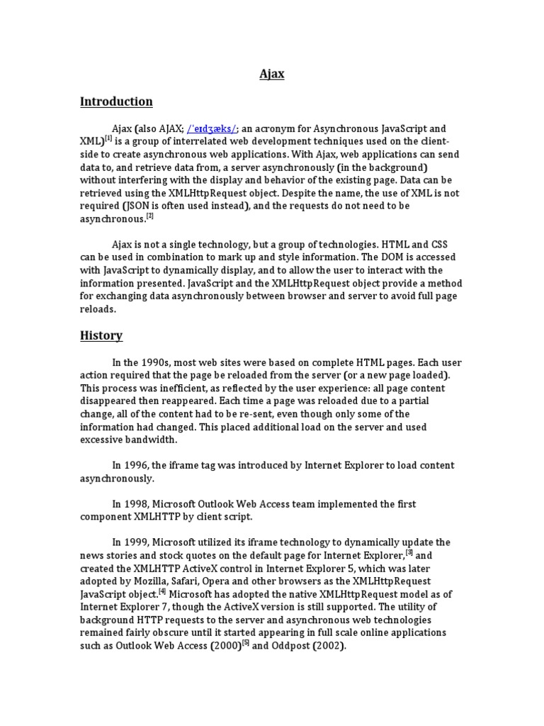 Ajax Pdf Ajax Programming World Wide Web