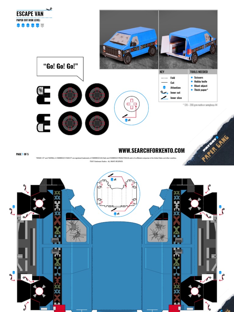 PD2-PaperGang Escape Van A4 | PDF | Gaming Organizations | Video Game ...