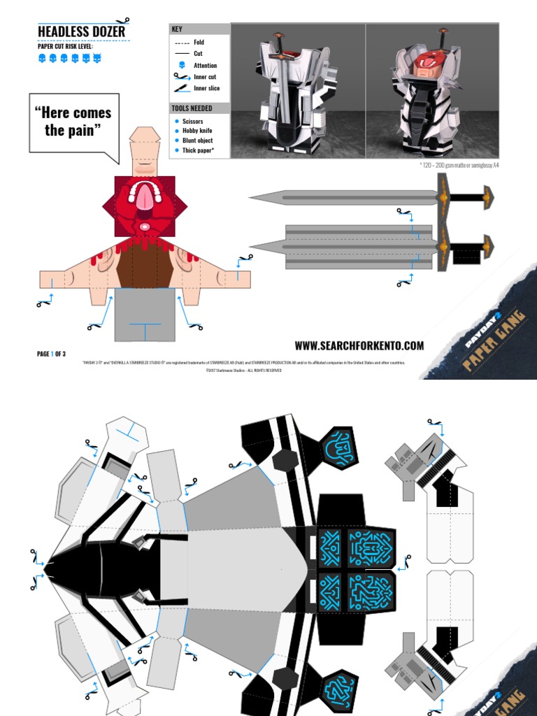 PD2-PaperGang Headless Dozer A4 | PDF | Video Game Development ...