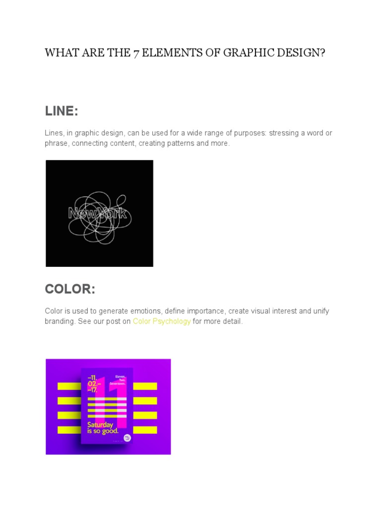 Fundamentals of Graphic Design - Elements | PDF