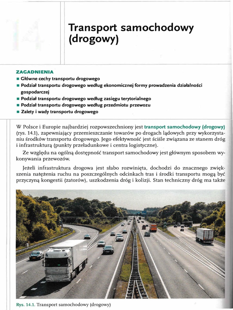 Transport Samochodowy (Drogowy) | PDF